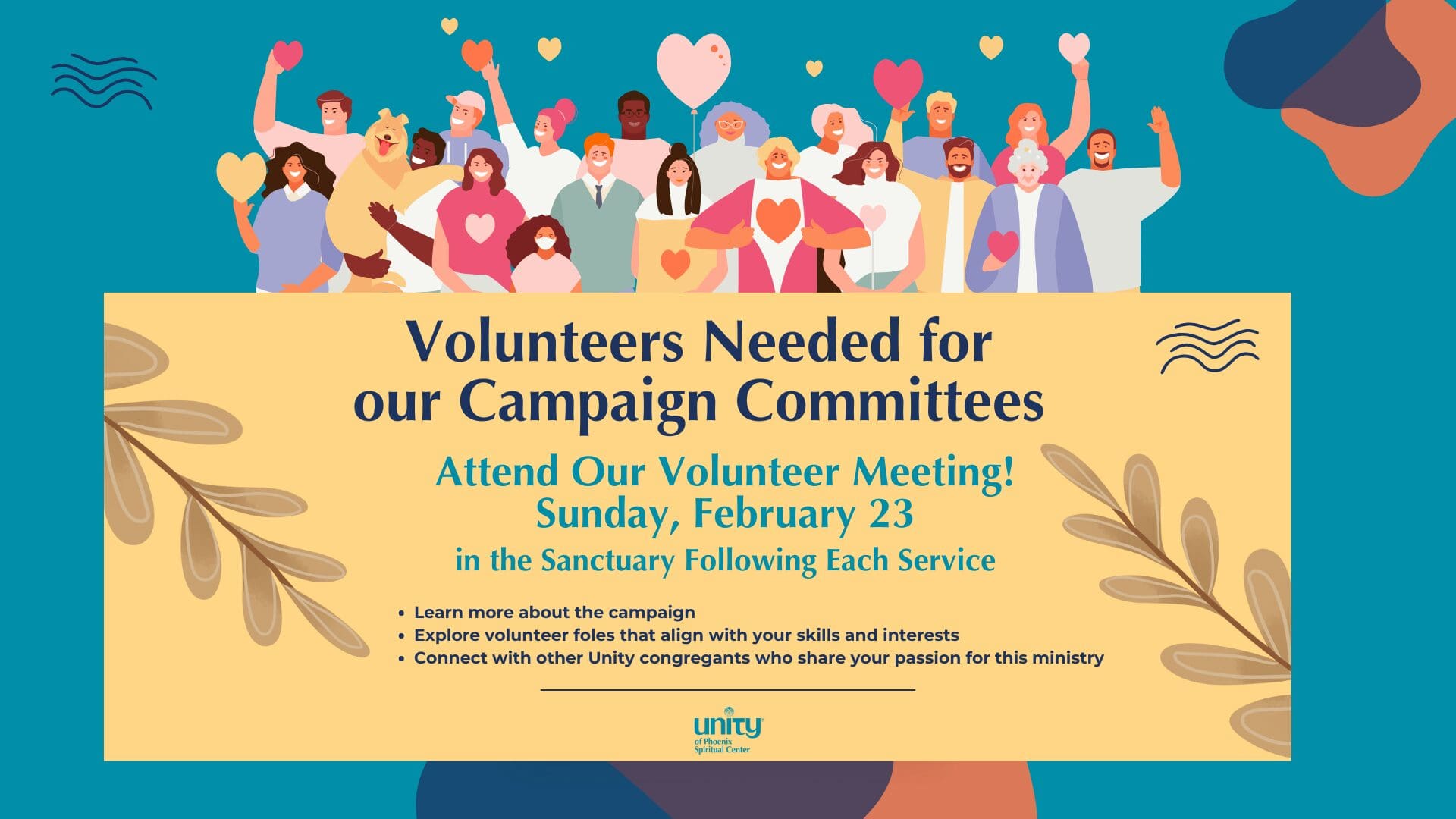 Campaign Volunteer Meeting · Unity of Phoenix Spiritual Center